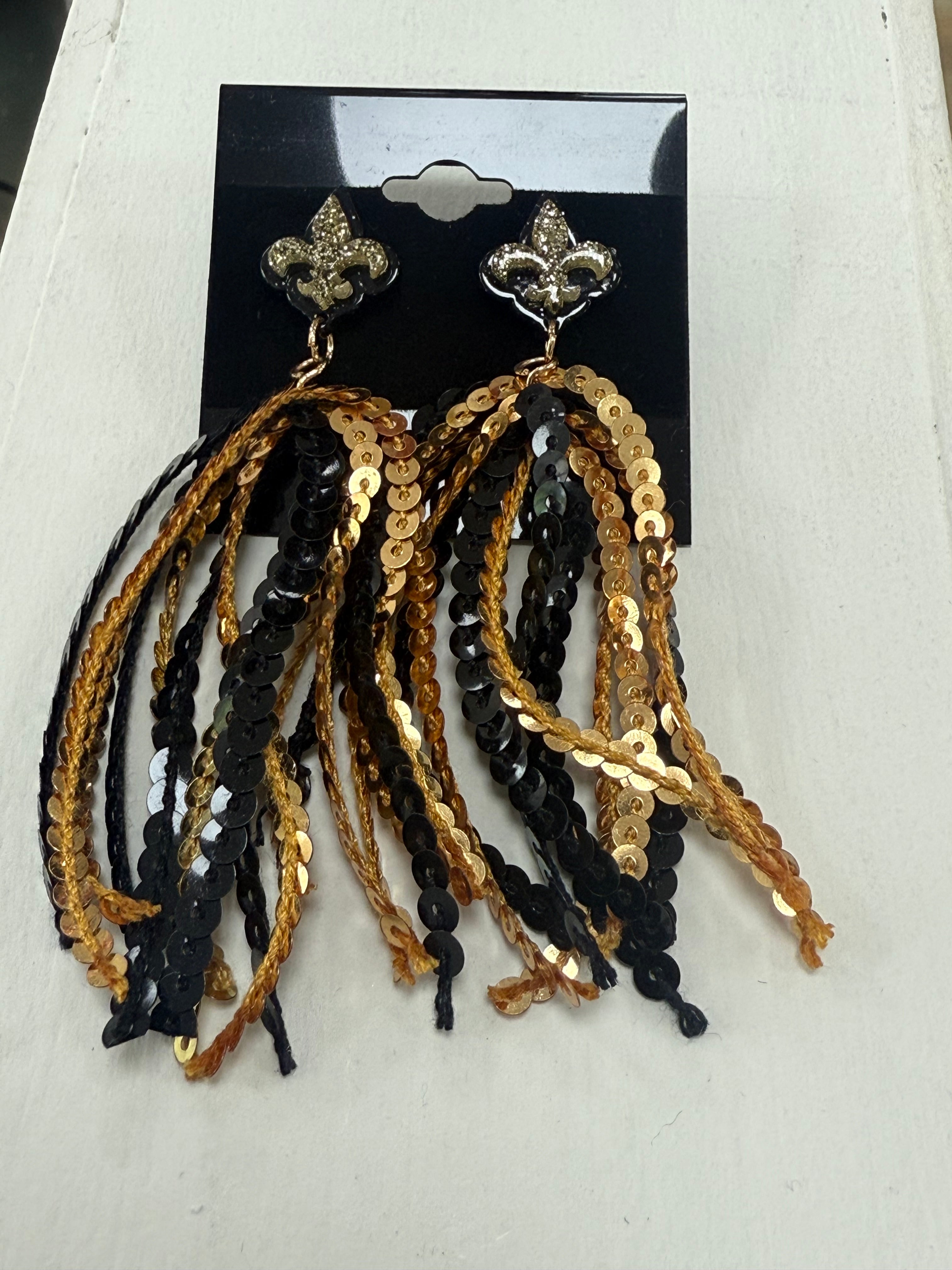 Fleur Of Lis Tassel Earrings | Geaux Styles