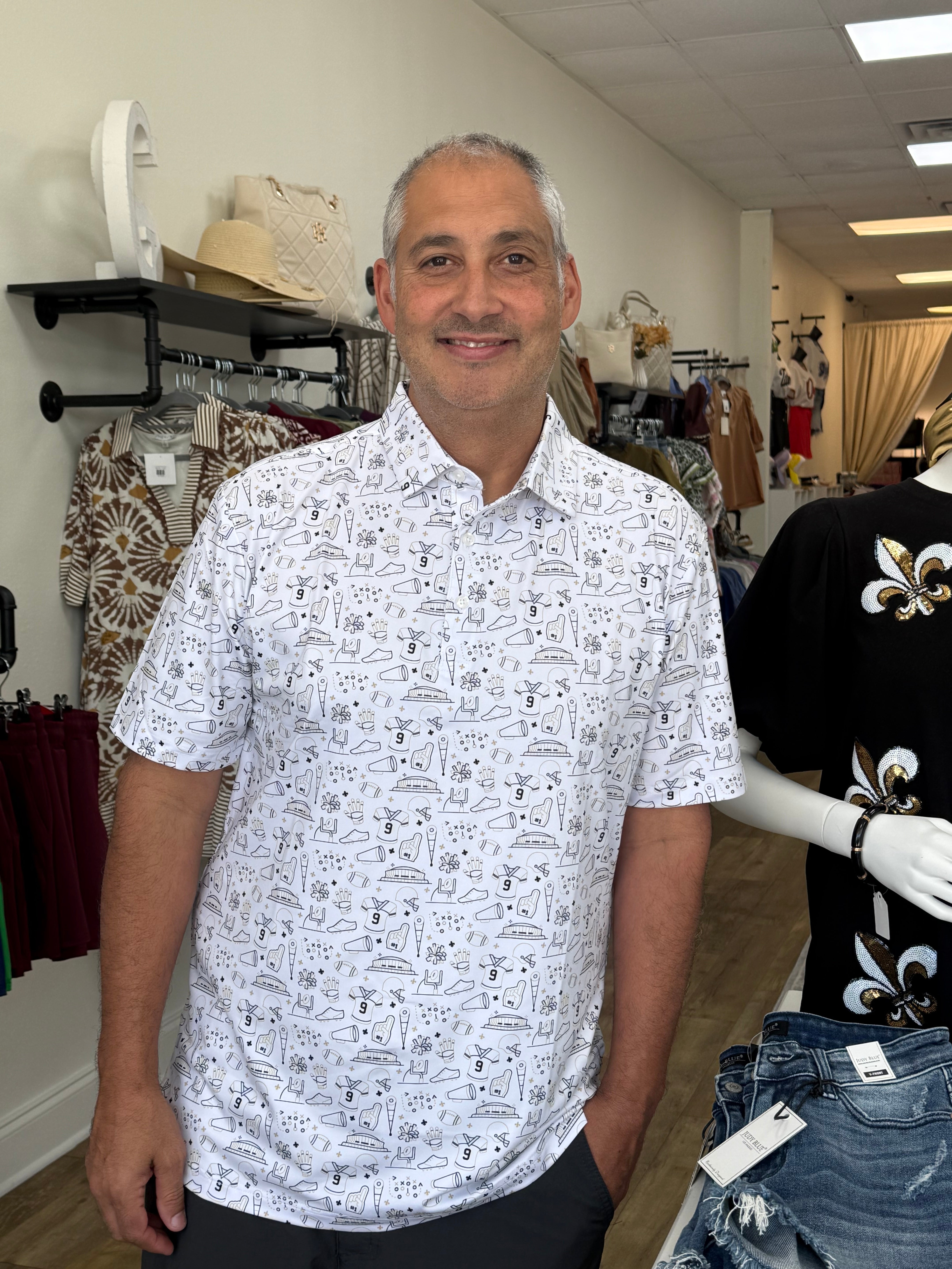 White Saints Men Shirt | Geaux Styles