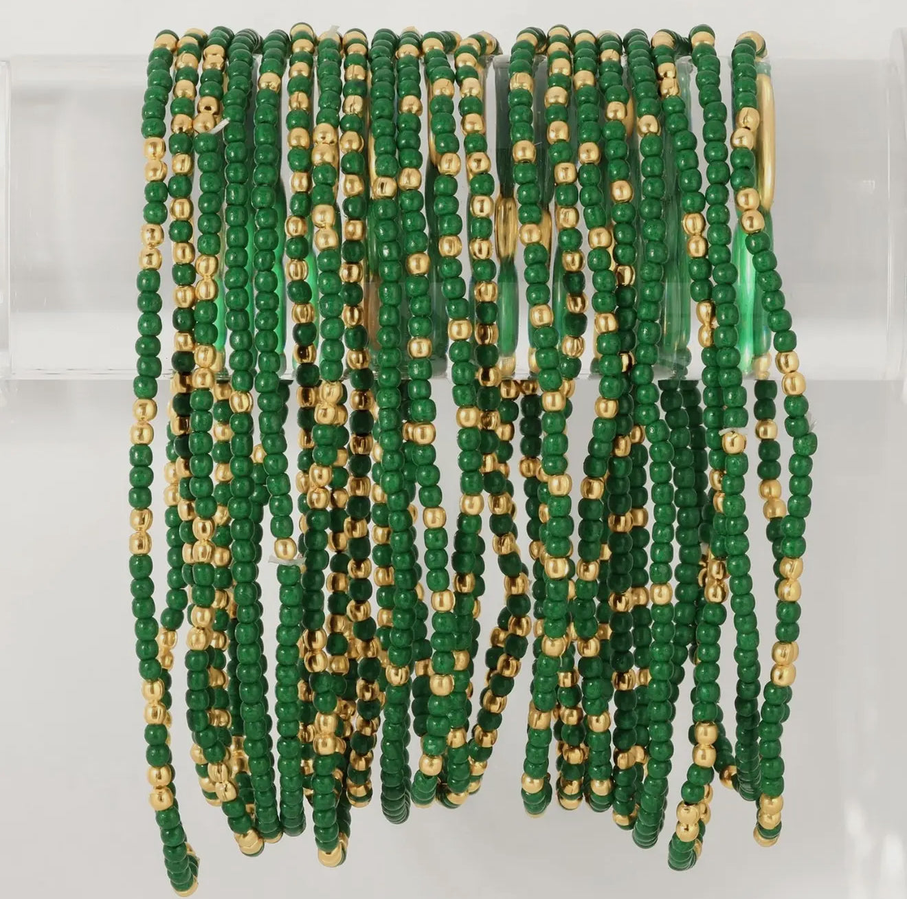 Green and Gold Bracelets - Shop Now at Geaux Styles